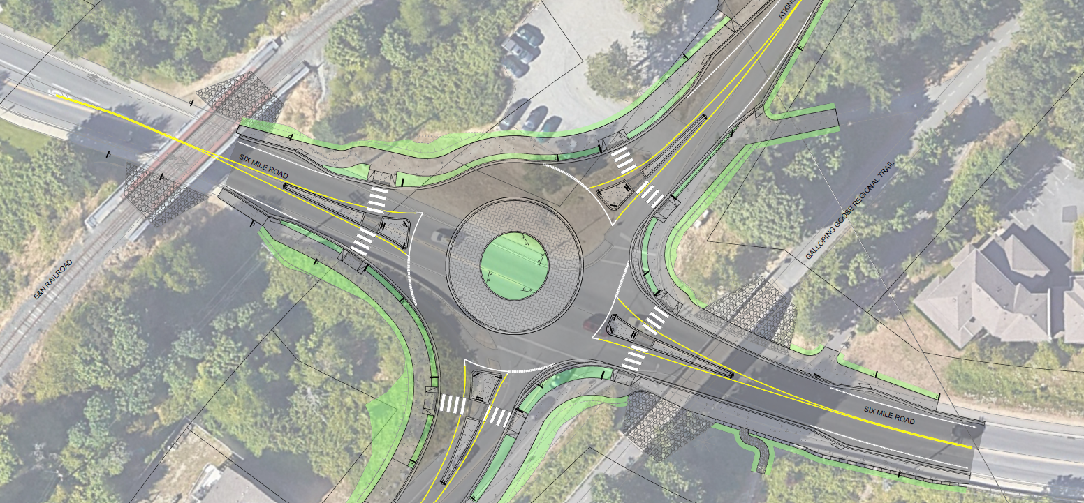 View Royal - Construction Begins on the Atkins Road Roundabout Project